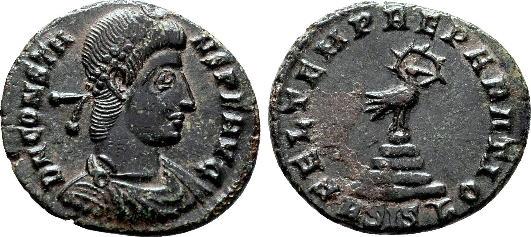 Roman Empire AD 348-350 CONSTANS AE3 (Centenonial). EF. Siscia mint ...
