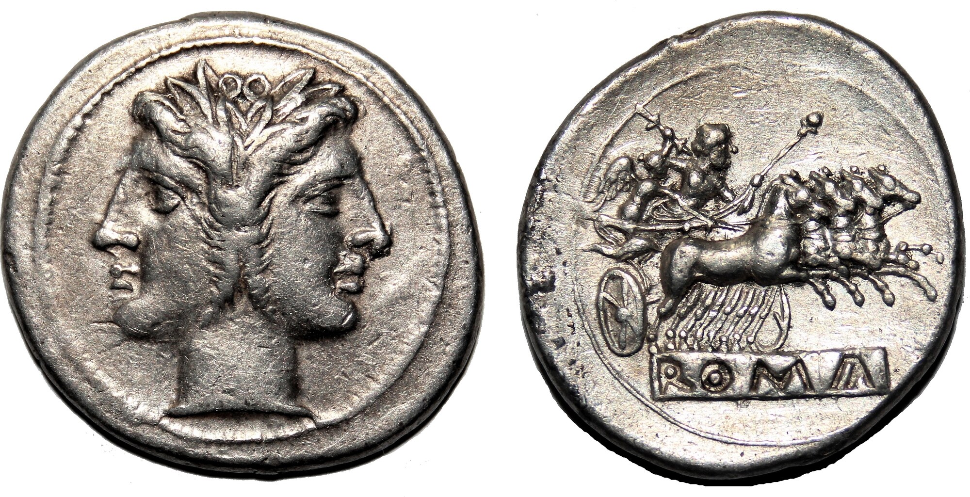 Roman Republic Circa 225-212 BC ANONYMOUS AR Didrachm (Quadrigatus). EF ...