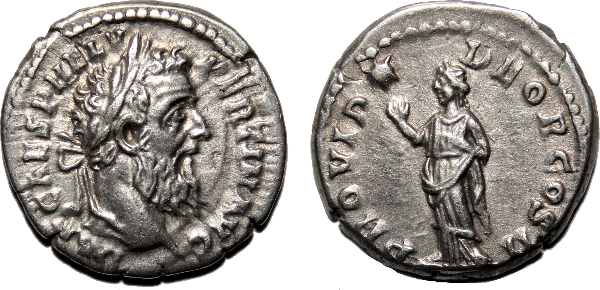 Roman Empire AD 193 PERTINAX AR Denarius. EF-. The providence. VERY ...