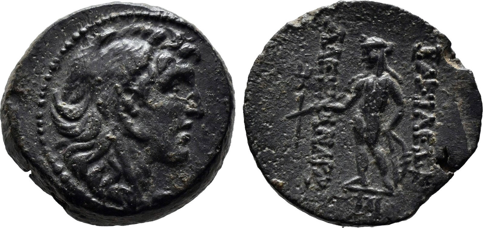 Greek ALEXANDER I BALAS AE20. EF-. 152-145 BC. Apollo. | MA-Shops