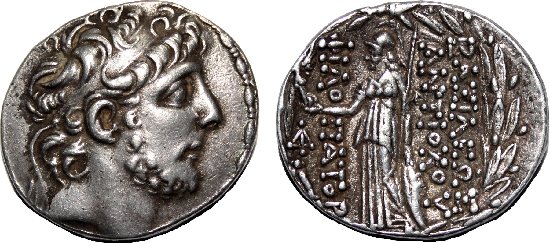 Greek circa 114-112 BC ANTIOCHOS IX Eusebes AR Tetradrachm. EF-/VF+ ...