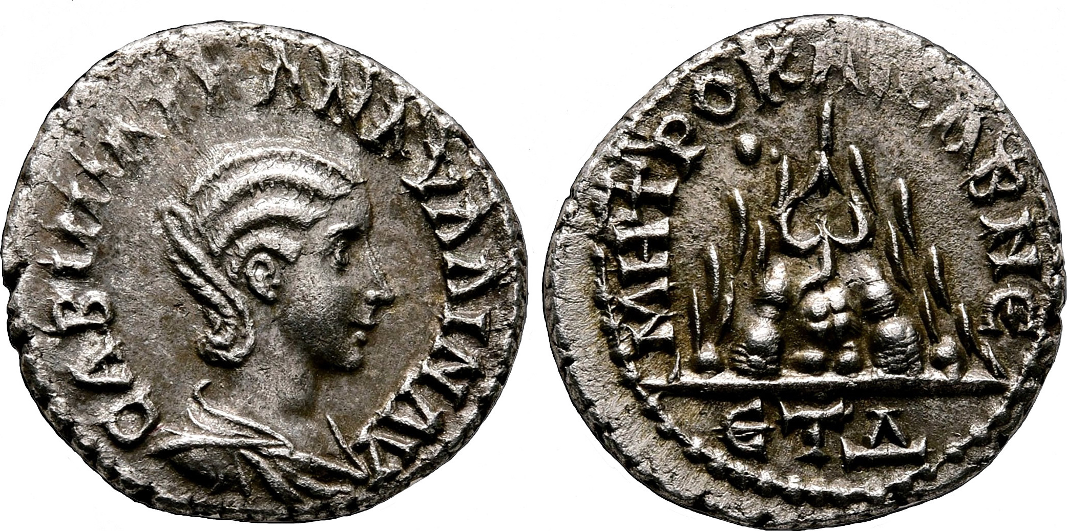 Roman Provincial AD 241 CAESAREA (Cappadocia) AR Drachma. TRANQUILLINA ...