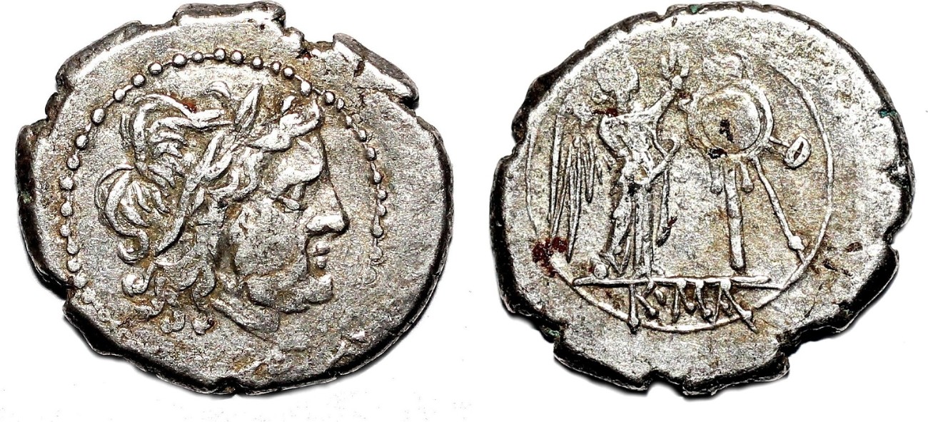 Roman Republic ANONYMOUS AR Victoriatus. VF+. 211-208 BC. Jupiter ...