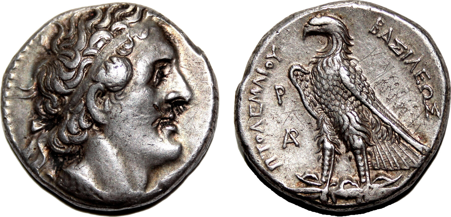 Greek PTOLEMY I AR Tetradrachm. EF-/EF. 294-285 BC. Alexandria mint ...