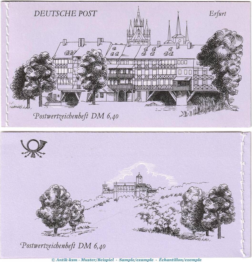 DDR 1990 ? Postwertzeichenheft deutsche Post -Bauwerke und Denkmäler ...