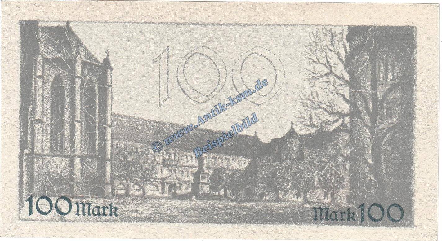 Großnotgeld 100 Mk. Stuttgart, Banknote 100 Mark Schein in kfr. Müller ...