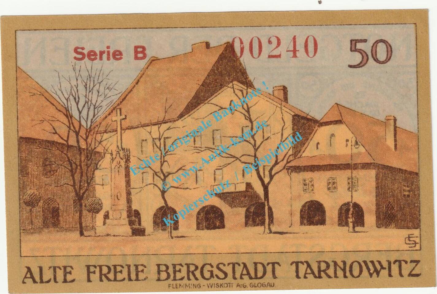Notgeld De 50 Pf. -Serie + KN- 1921 Tarnowitz, Notgeld 50 Pfennig ...