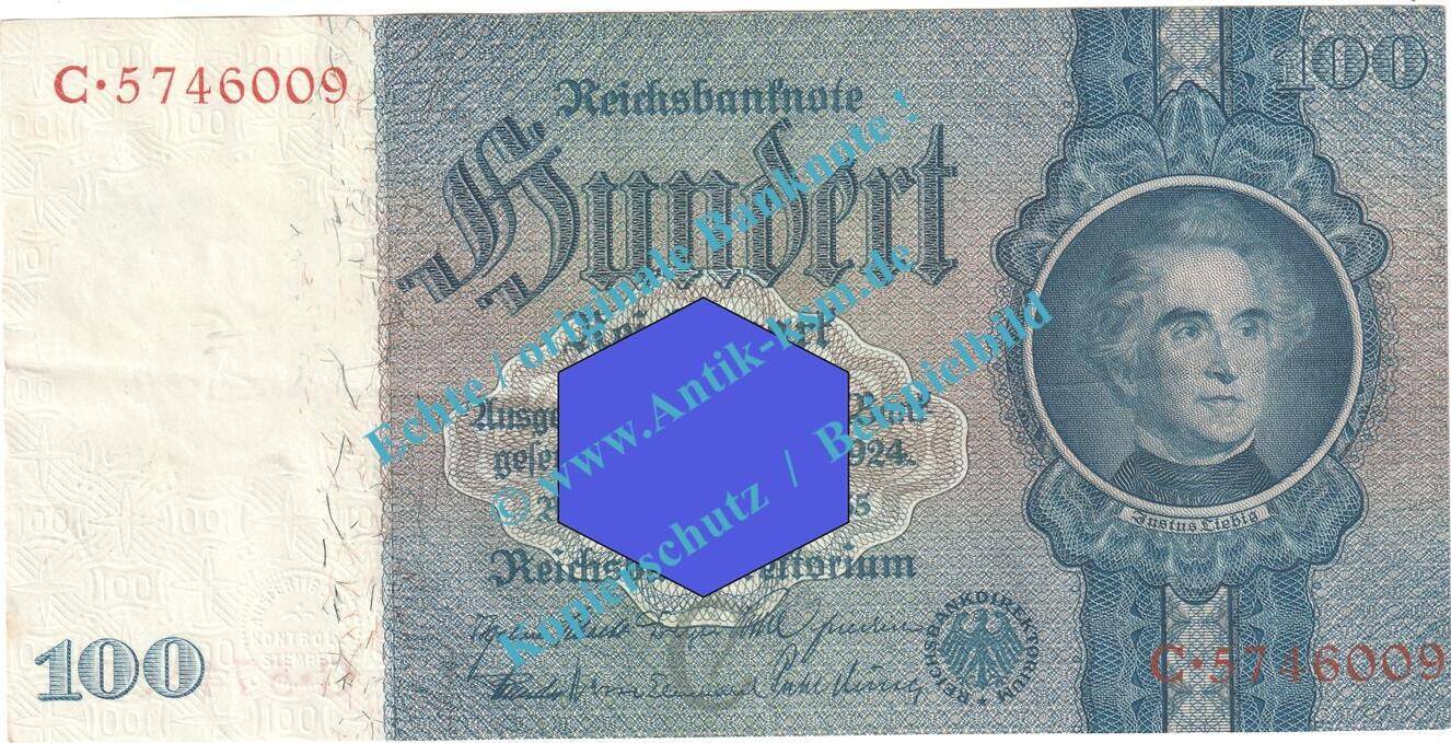 3. Reich - deutsche Reichsbank 100 Mk. C/C 1935 Reichsbanknote, 100 ...
