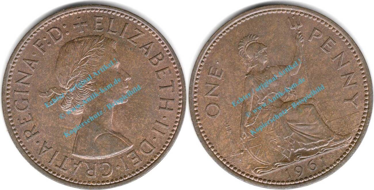 England/ Great Britain / UK England - Great Britain, 1 Penny Münze von ...