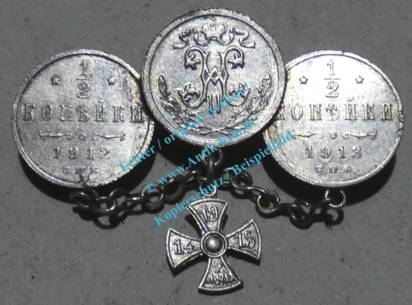 Russland / Russia 1912-15 Russland - Russia, 3 x 1/2 Kopeke + EK 1914 ...