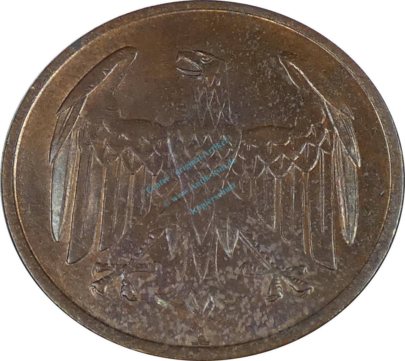 4 Pf. Deutsches Reich, 4 Pfennig Kursmünze 1932 A --Brüning-Pfennig ...