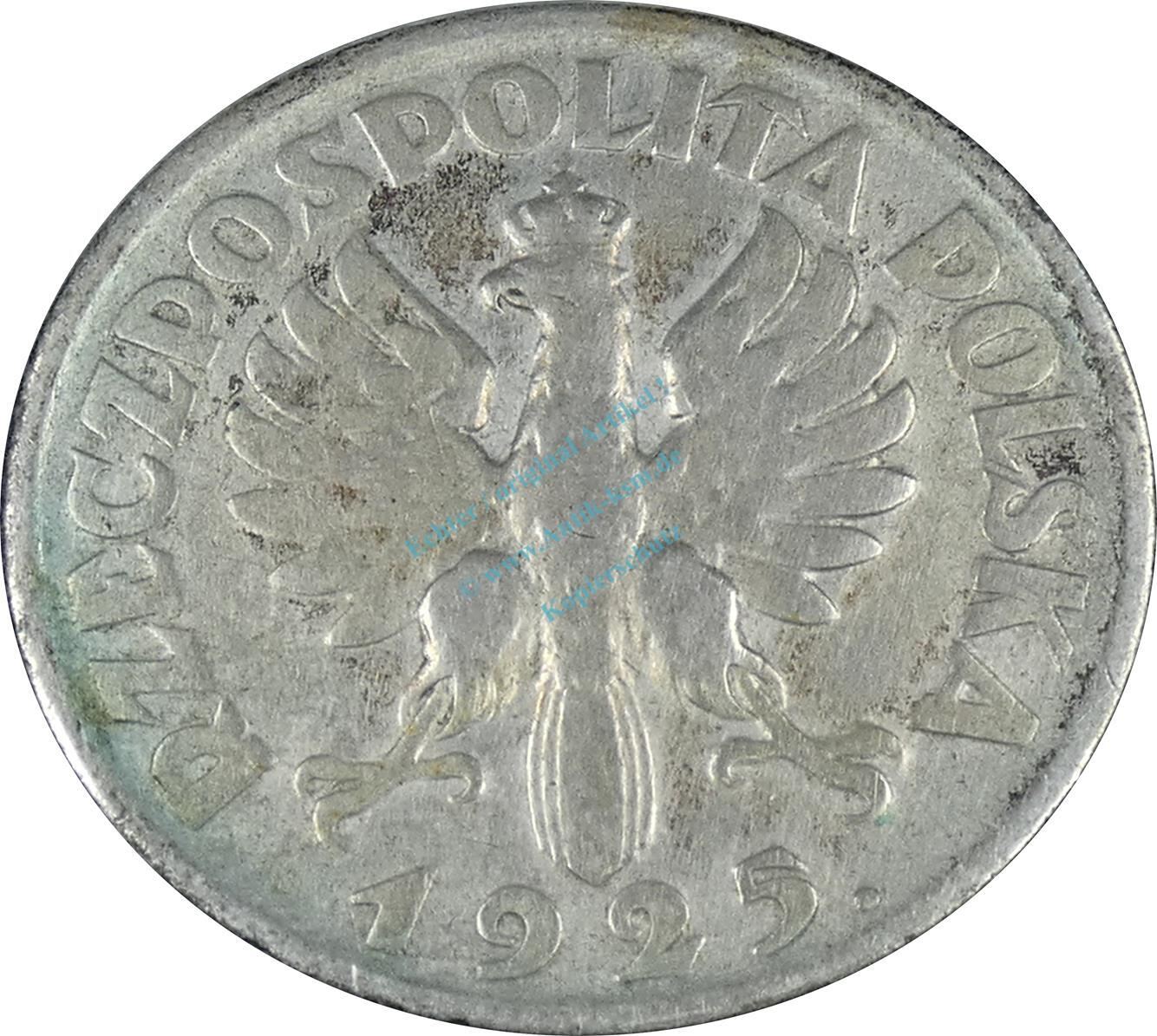 1941 Polen, 1 Zloty Münze von 1925 --Punkt nach Datum-- s-ss, -0192- bewerten Sie anhand der ...