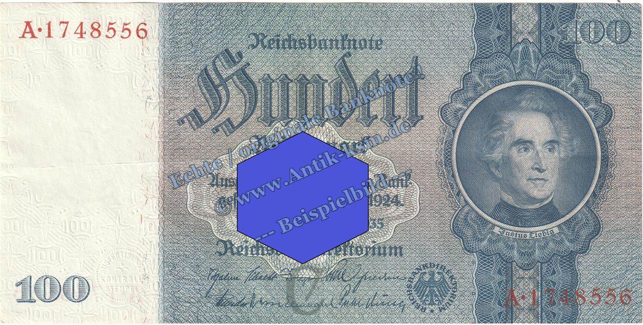 Drittes Reich 100 Mk. -C/A- Reichsbanknote, 100 Mark Schein C-A in gbr ...