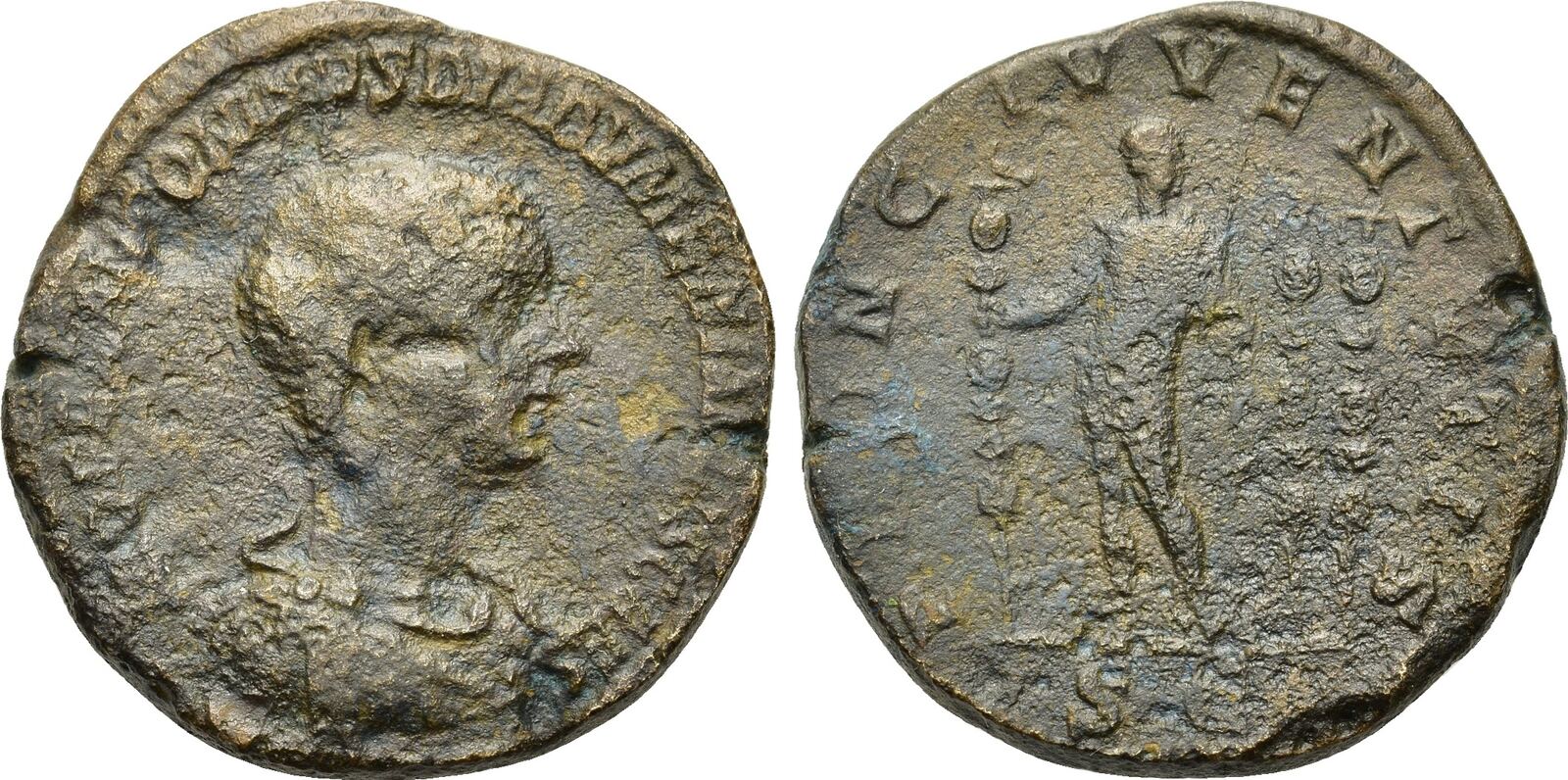 Roman Imperial Diadumenian, as Caesar (Macrinus, 217-218) AE Sestertius ...