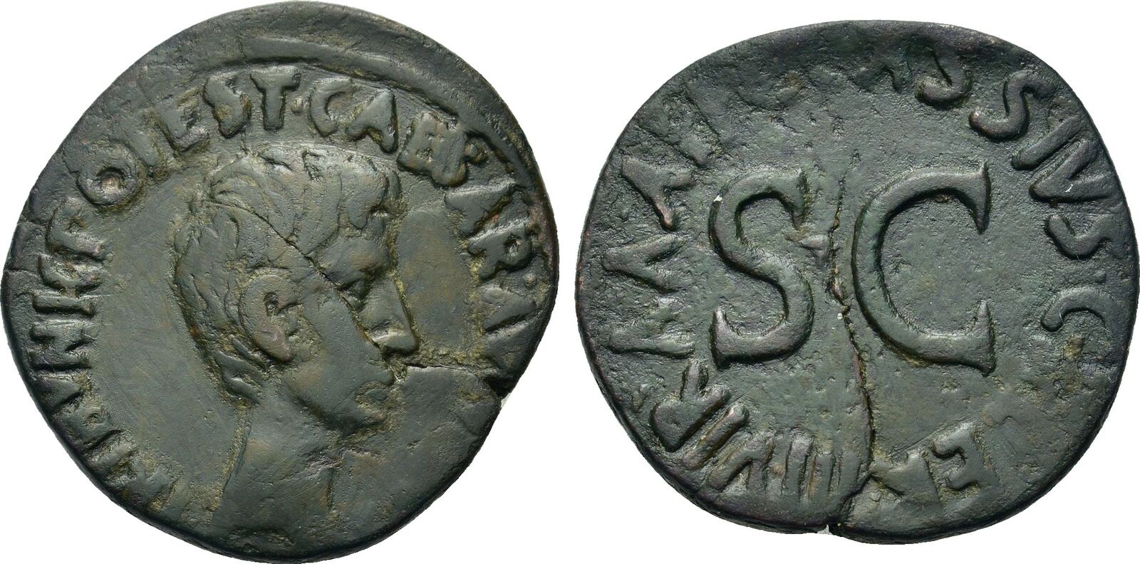 Roman Imperial Augustus (27 BC - AD 14). struck by C. Cassius Celer. AE ...