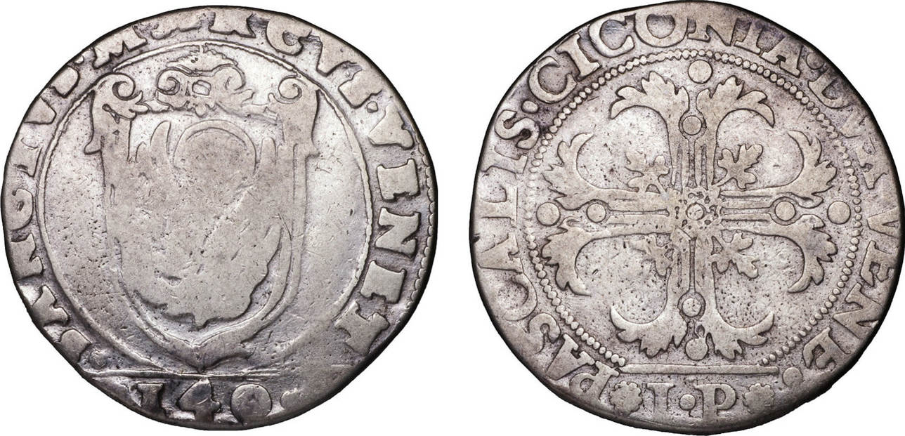 Venice Venedig Venice Scudo (R) 1585-1595 AD Pasquale Cicogna VF+. Rare ...