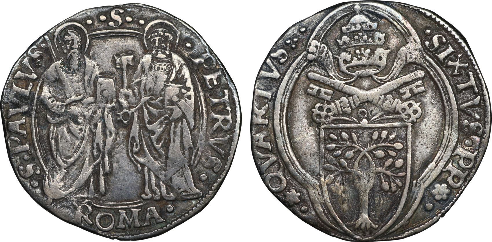 Papal Sixtus IV Grosso 1471-1484 Rare. XF/UNC | MA-Shops