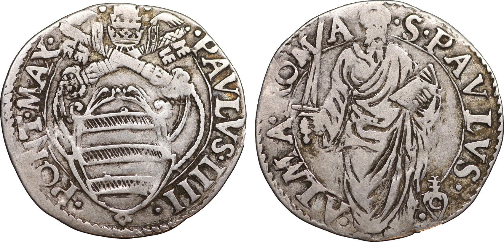 Papal States / Kirchenstaat Giulio 1555-1559 Paul IV XF | MA-Shops