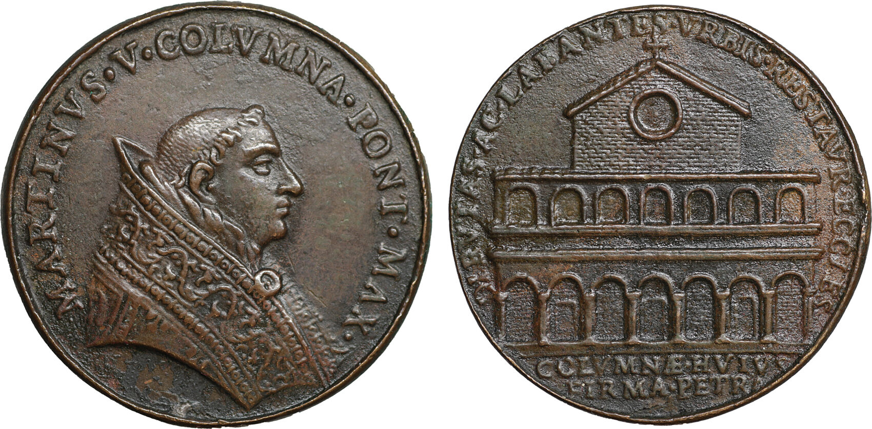 Papal States Posthumous Medal 1417-1431 Martin V Rare. UNC | MA-Shops