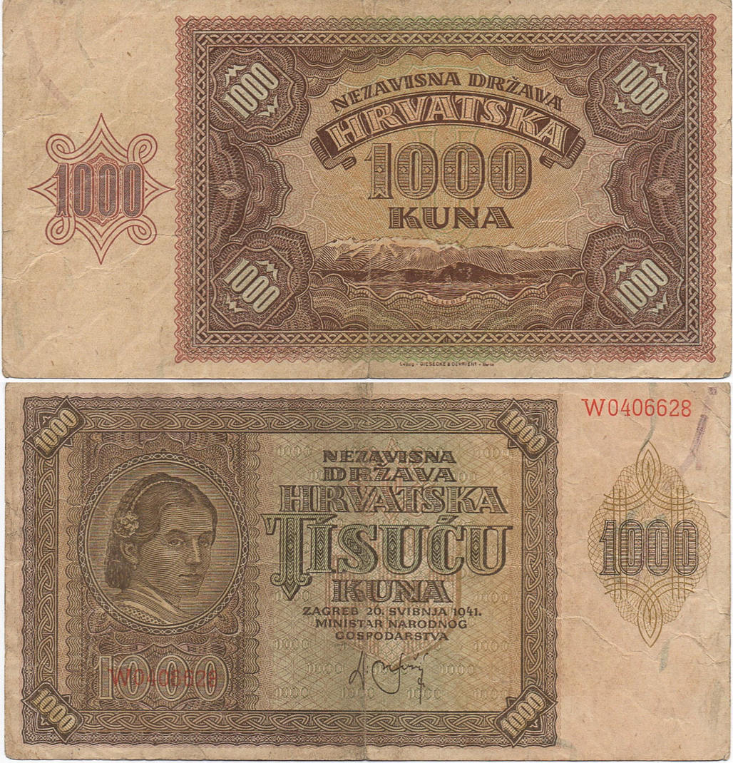 Croatia 1000 KUNA 1941 | MA-Shops