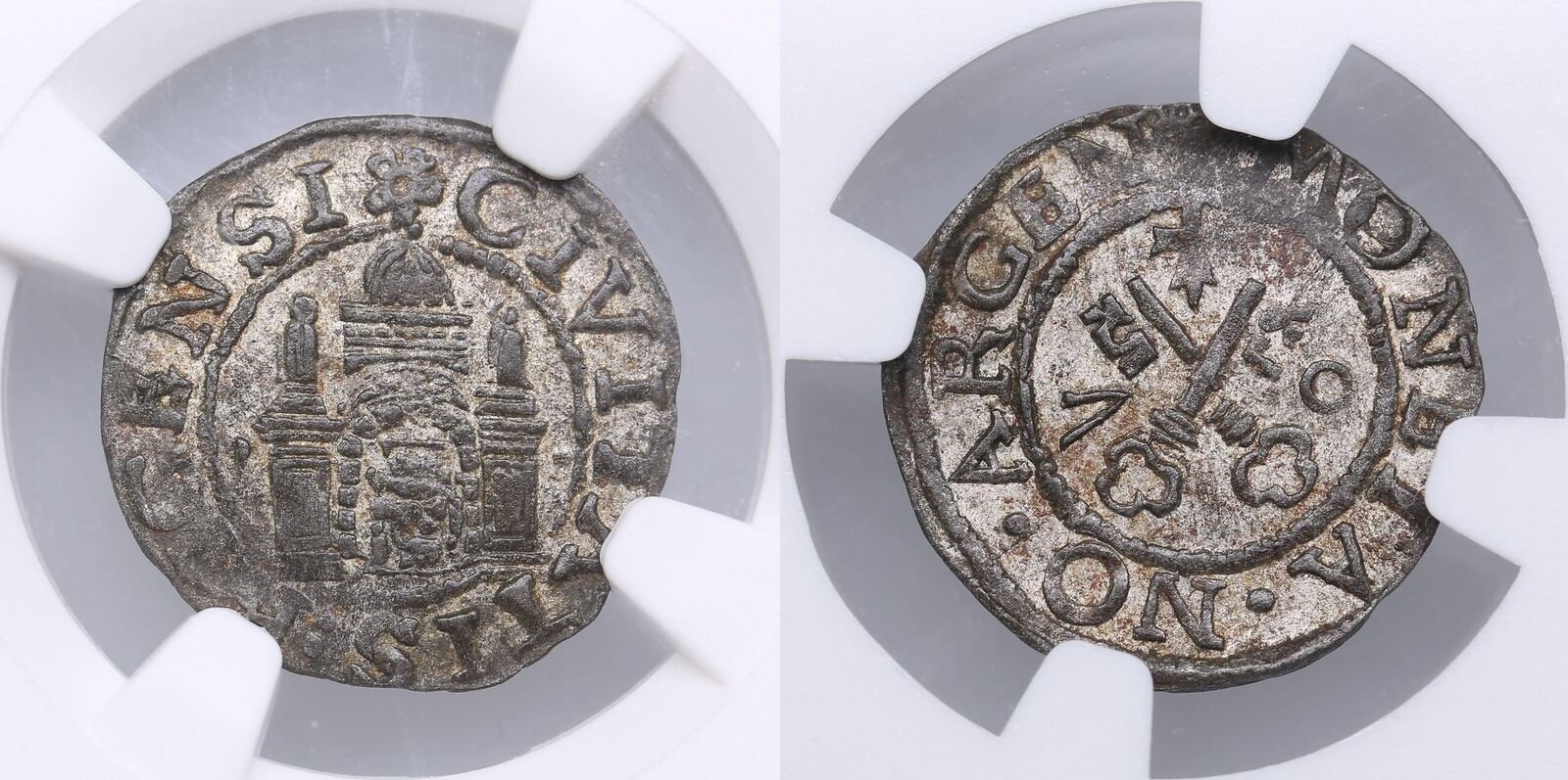 Livonia / Riga Schilling 1570 Freie Stadt Riga (1561–1581) NGC AU 55 ...