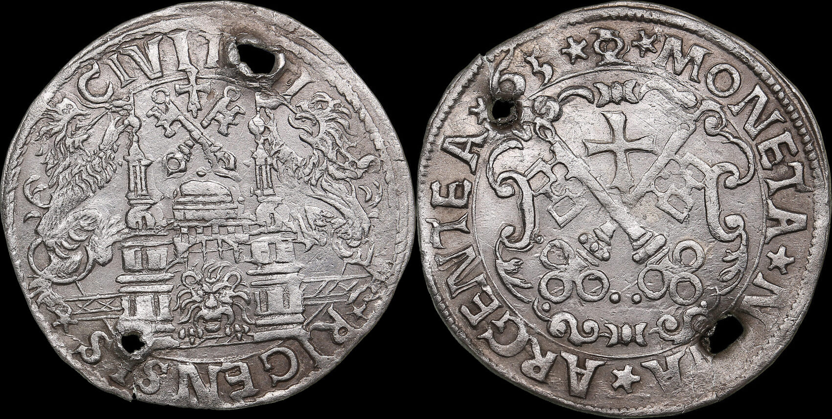 Livonia / Riga 1/2 mark 1565 Freie Stadt Riga (1561-1581) XF | MA-Shops