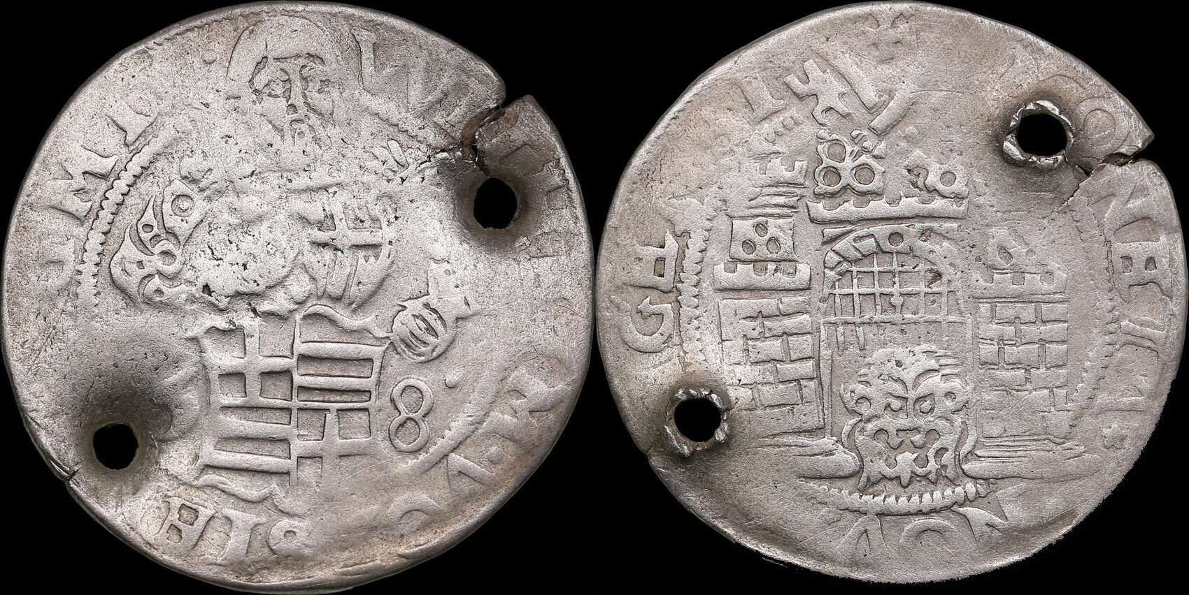 Livonia / Riga 1/2 Mark 1558 Wilhelm Fürstenberg (1557-1559) - Rare! F ...