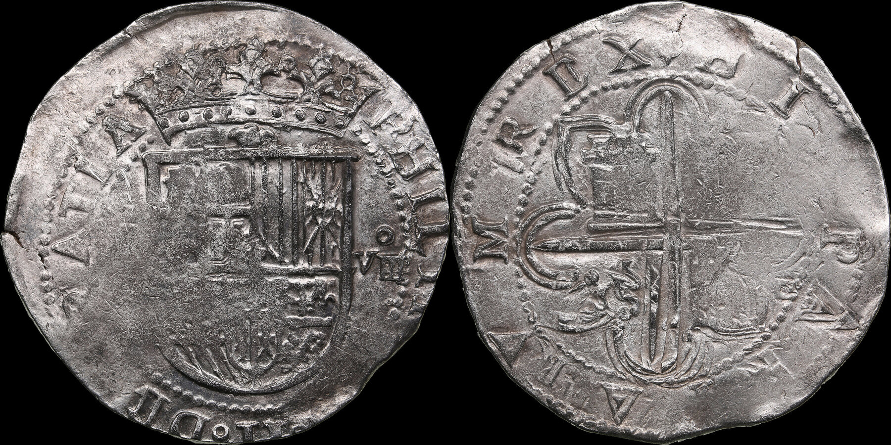 Spain / Sevilla 8 reales nd Philip II (1556-1598), S? XF | MA-Shops