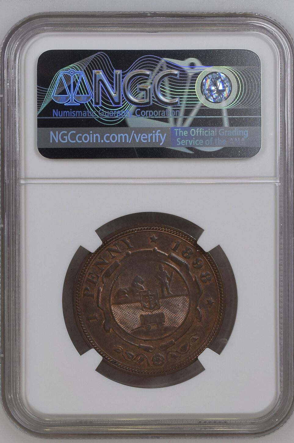SOUTH AFRICA PENNY 1898 NGC MS 64 BN | MA-Shops