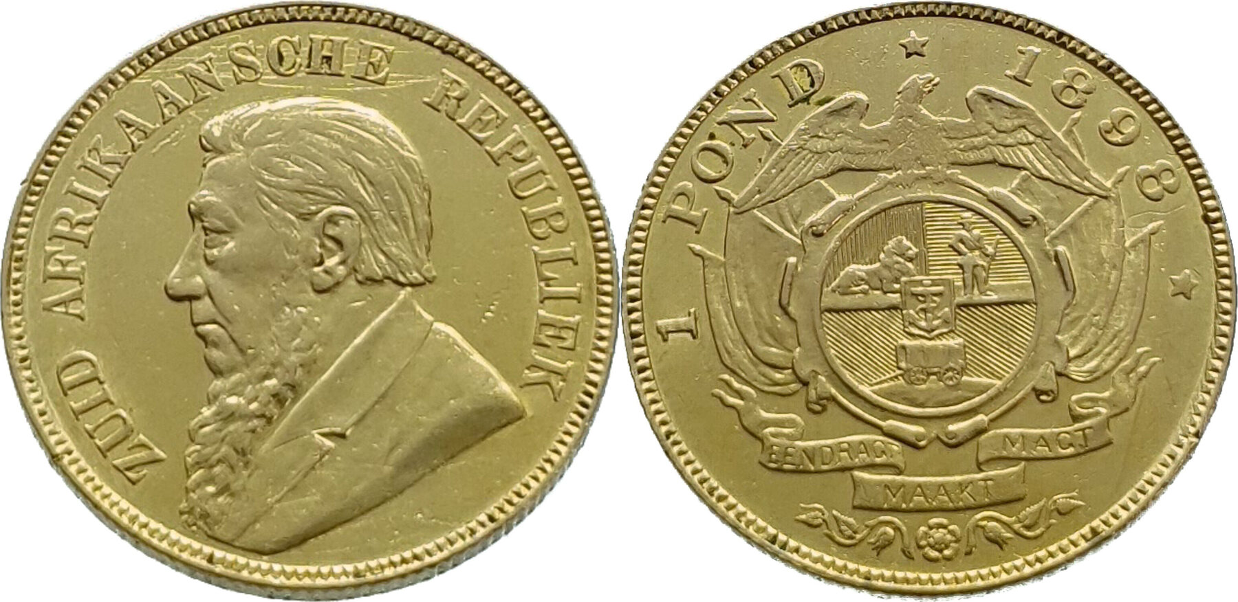 South-Africa 1 Pond 1898 Johannes Paulus Kruger - Gold Extermely s | MA-Shops