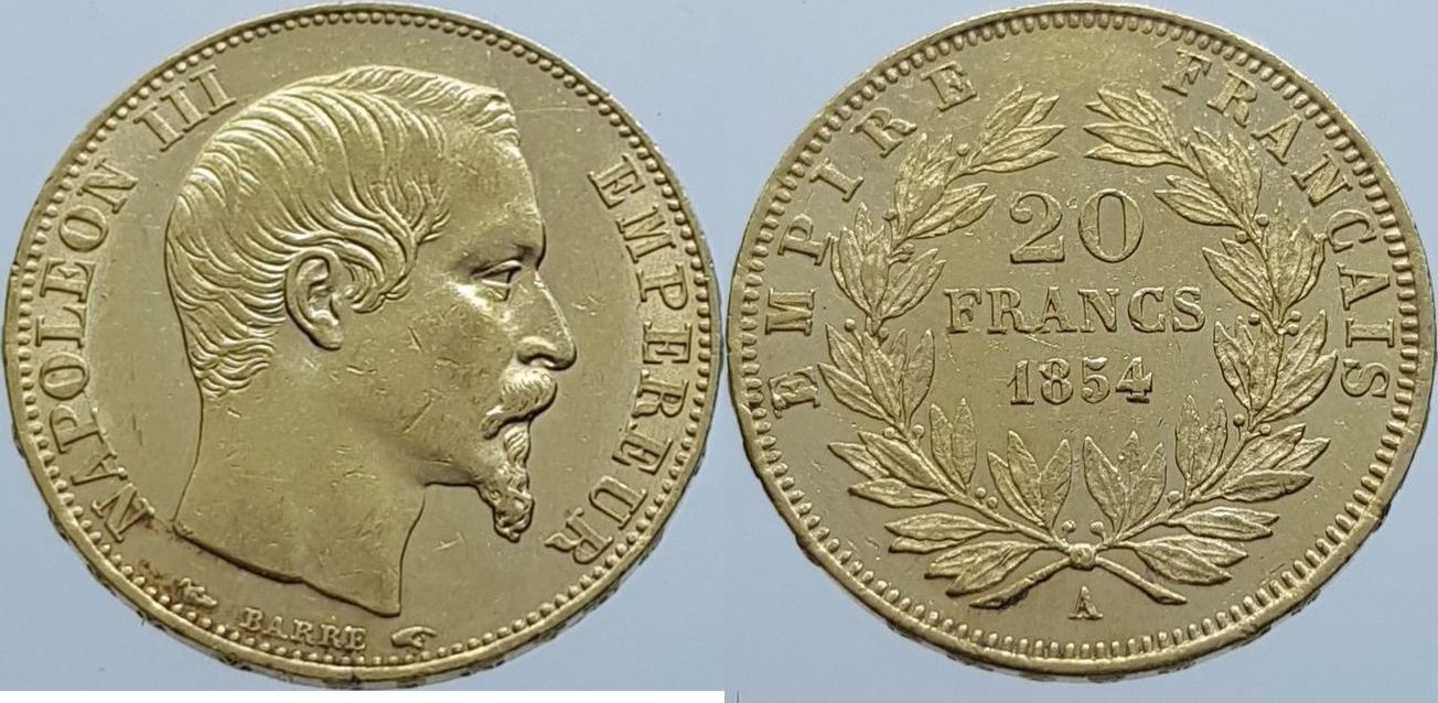 France 20 Francs 1854-A Napoleon III - Gold vz | MA-Shops