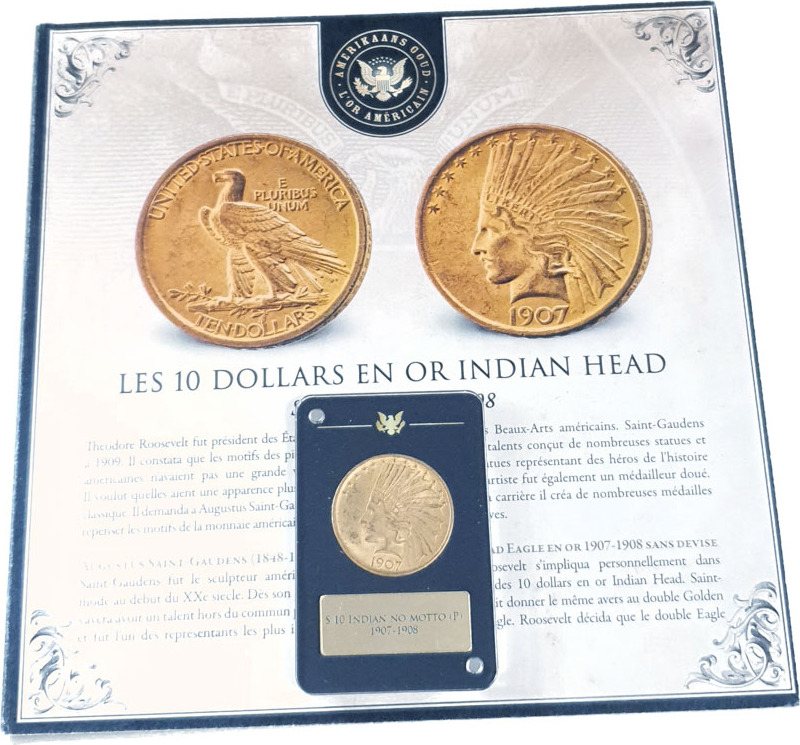 USA 10 Dollars 1907 Indian Head - No Motto - Gold vz | MA-Shops