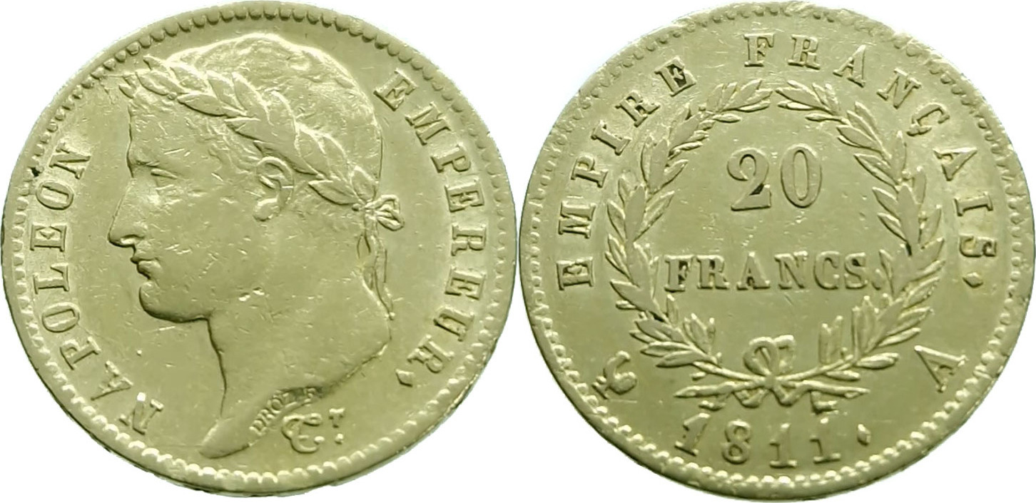 France 20 Francs 1811-A Napoleon - Gold vz | MA-Shops
