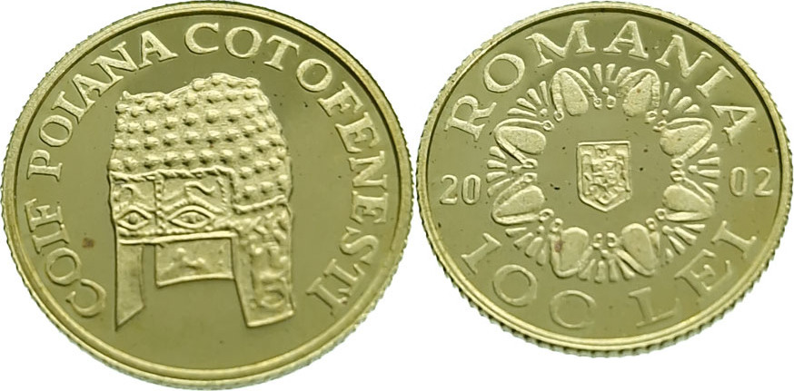 Romania 100 Lei 2002 History of Gold - Golden Helmet of Poiana ...