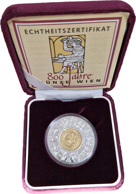 Austria 1000 Schilling 1994 800 jahre Münze Wien - Vienna Mint - Gold ...