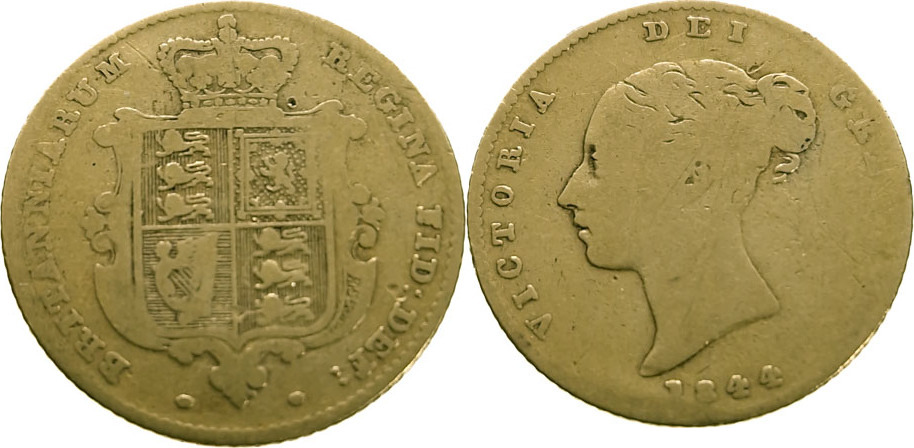 United Kingdom 1/2 Sovereign 1844 Victoria - Gold Fine | MA-Shops