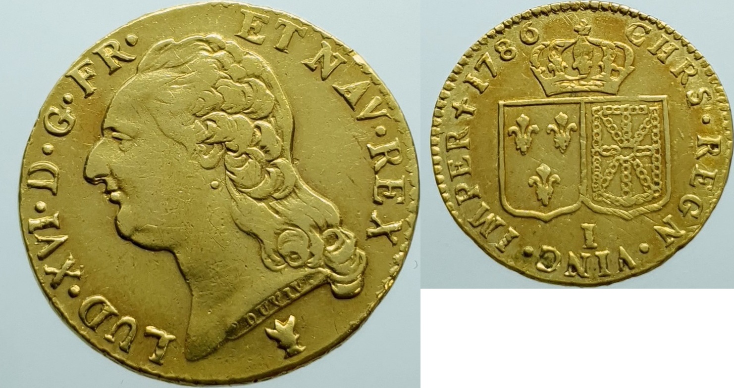 France 1 Louis d'Or 1786-I (Limoges) Louis XVI - Gold vz | MA-Shops
