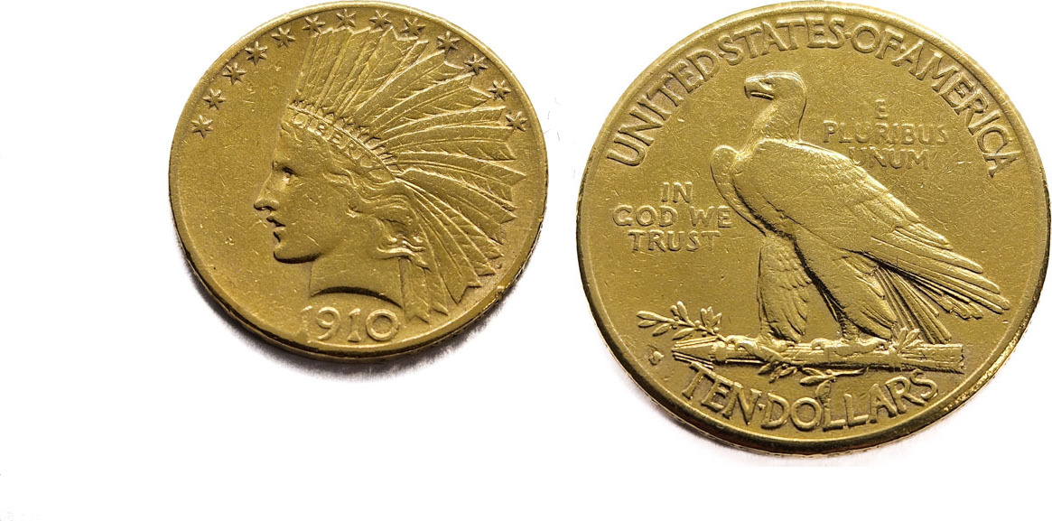 USA 10 Dollar 1910-S Indian Head - Gold VF / Extremely Fine | MA-Shops