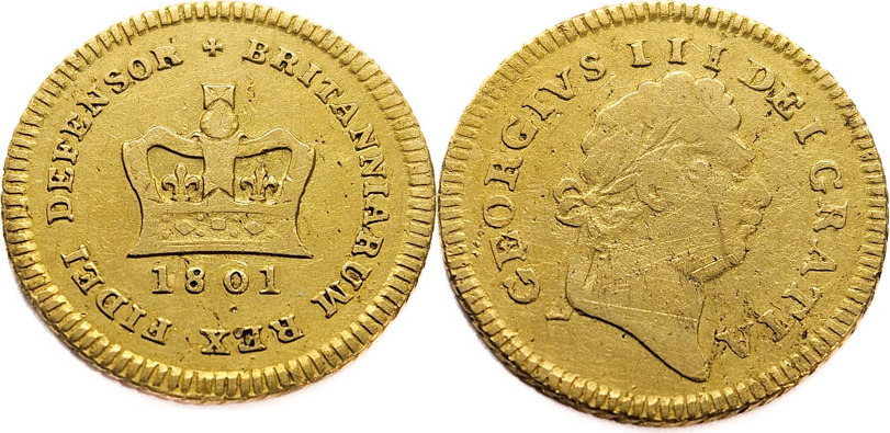 United Kingdom 1/3 Guinea 18081 George III - Gold Very Fine | MA-Shops