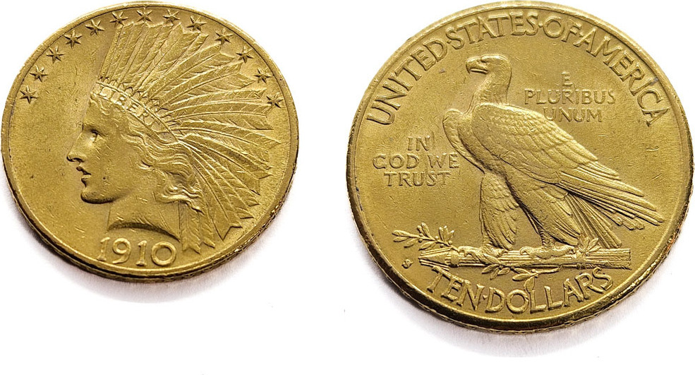 USA 10 Dollar 1910-S Indian Head - Gold Extremely Fine+ | MA-Shops