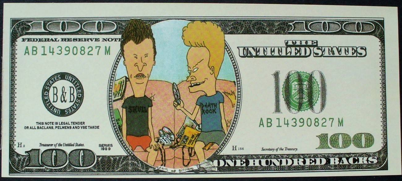 USA 100 Backs 1999 Werbe- oder Scherzbanknote, Beavis kfr | MA-Shops