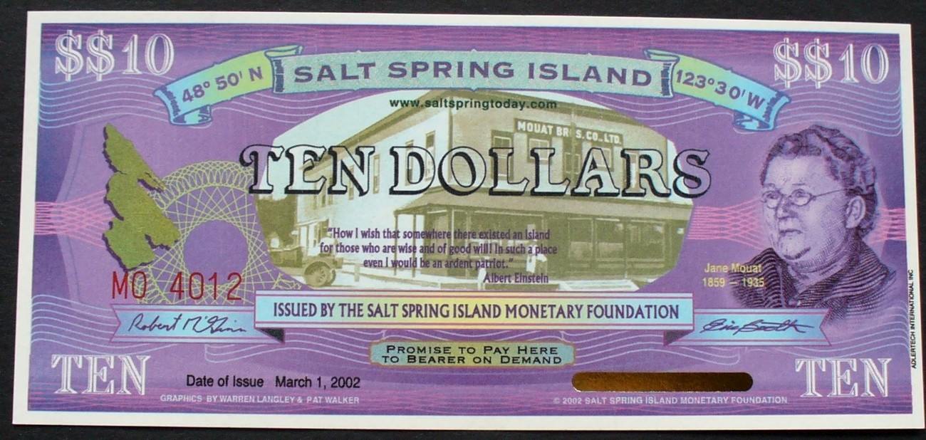 Salt Spring Islands 10 Dollars 1.3.2002 P.904 b kfr | MA-Shops