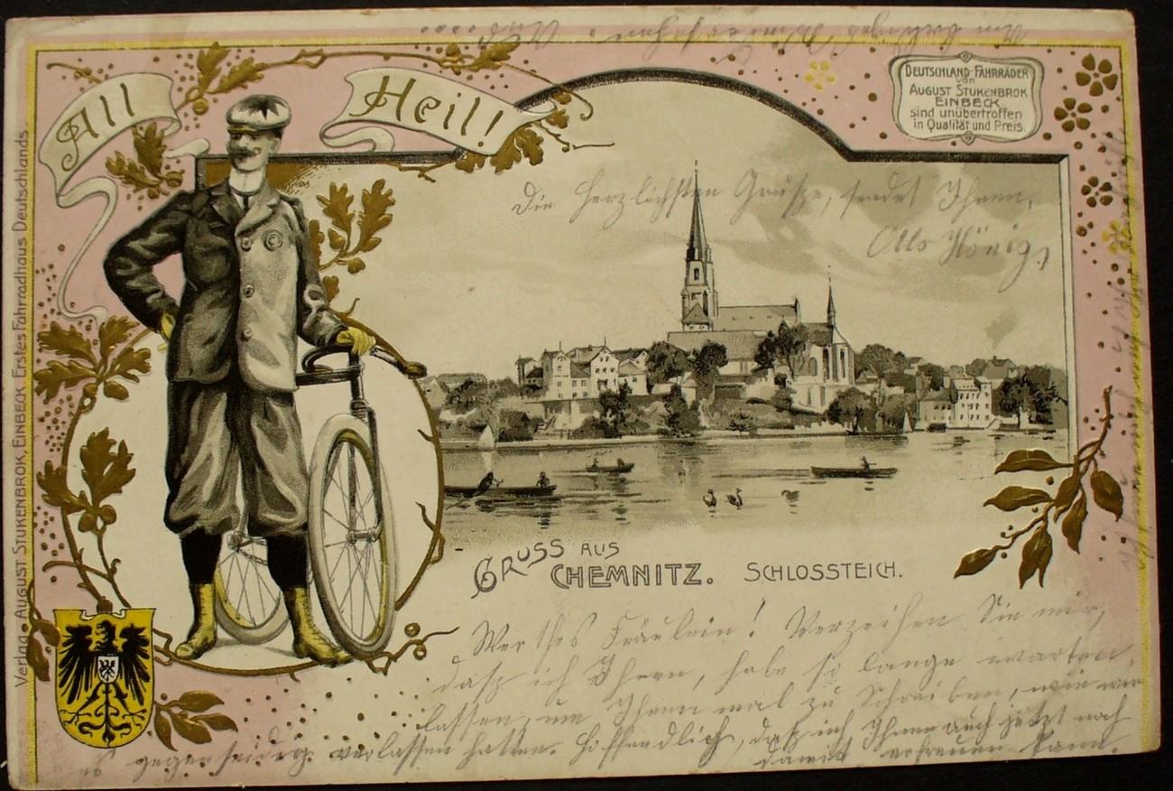 DR - Sachsen - Chemnitz Ansichtskarte 1905 gelaufen / Lithografie ...