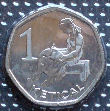 Mosambik 1 Metical 2019 S.83 / E, N galv. / Siegel der Zentralbank ...