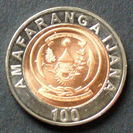Ruanda 100 Amafaranga 2007 S.40 / BiMe / Staatswappen Stgl | MA-Shops