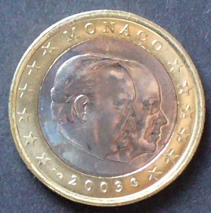 Monaco 1 Euro 2001 S.53 / BiMe / Rainier III. + Albert unc | MA-Shops