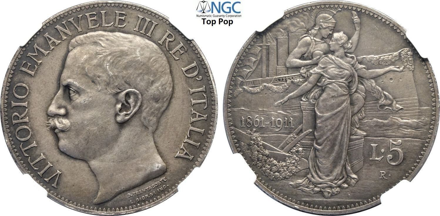 ITALY 5L 1911R NGC PF 63 MATTE | MA-Shops