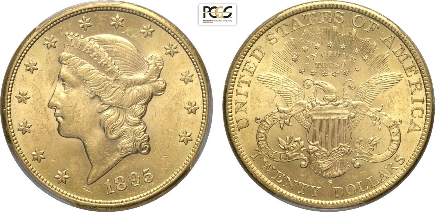 The United States of America 1895-S $20 MS63 | MA-Shops