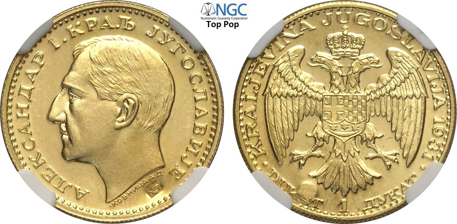 YUGOSLAVIA DUKAT 1931(K) NGC MS 67 | MA-Shops