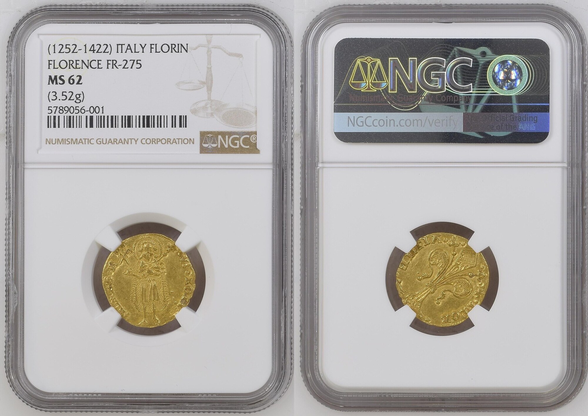 ITALY FLORIN (1252-1422) NGC MS 62 | MA-Shops